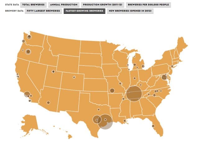 Map of the Week: Craft Breweries in America - Expedition Portal